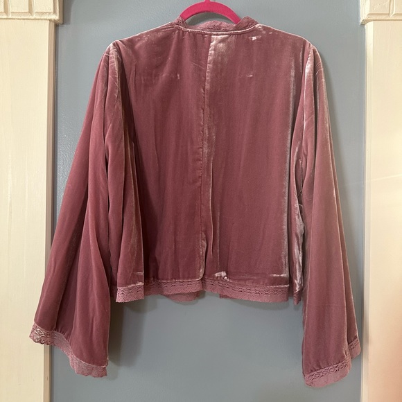 Free People | Jackets & Coats | Free People Velvet Bed Jacket | Poshmark